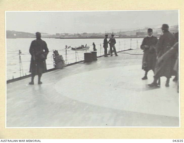 TRONDHEIM, NORWAY, 1940-04-08. GERMAN TROOPS ON THE DECK OF THE 14,000 ...