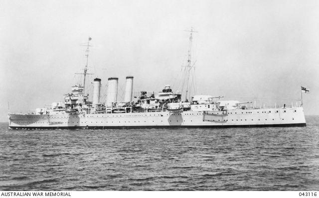 At Sea. 17 July 1939. A striking photograph of the County Class cruiser ...
