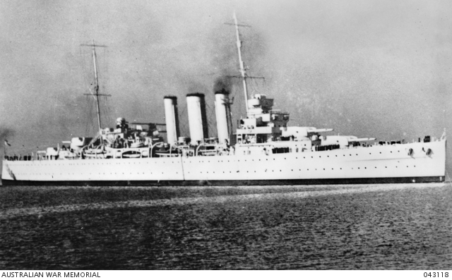 At Sea. 17 July 1939. A striking photograph of the County Class cruiser ...