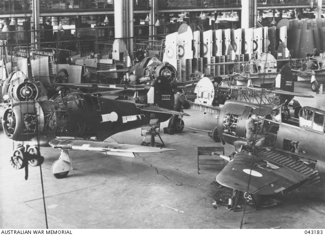 AUSTRALIAN BUILT BOOMERANG FIGHTER AIRCRAFT UNDER CONSTRUCTION AT ...