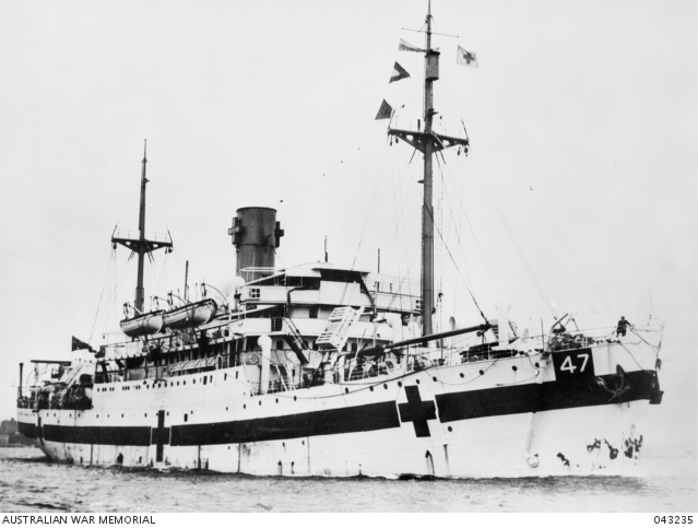 THE AUSTRALIAN HOSPITAL SHIP CENTAUR, WHICH WAS SUNK BY A JAPANESE ...