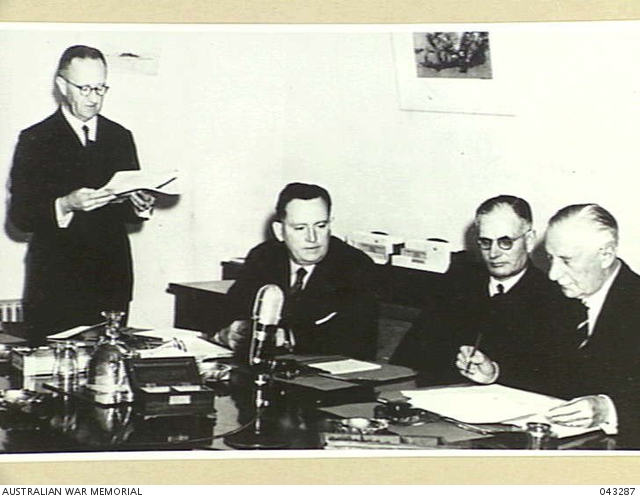 THE GOVERNOR-GENERAL, LORD GOWRIE, READING THE PROCLAMATION ANNOUNCING ...