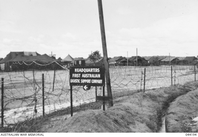 BIEN-HOA, SOUTH VIETNAM, JUNE 1965. HEADQUARTERS 1ST LOGISTIC SUPPORT ...