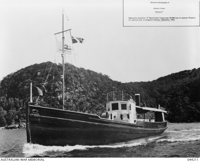 THE KRAIT, THE VESSEL WHICH CARRIED THE MEN OF Z SPECIAL UNIT ON ...
