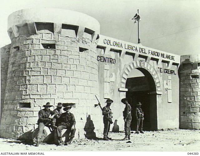 TOCRA, LIBYA, 1941-03. MAIN ENTRANCE TO FORT HQ OF 2/11 BN. (DONATED BY ...