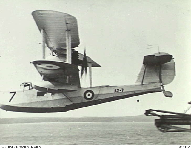 At Sea. c. 1939. Supermarine Seagull V (Walrus) amphibian aircraft ...