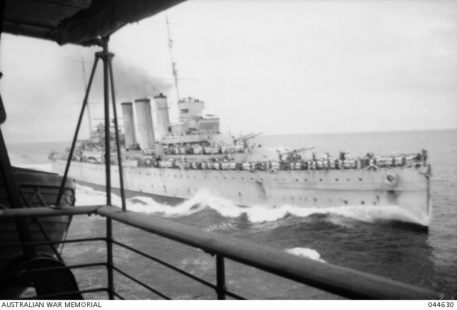 Indian Ocean. 1940-09-30. Royal Australian Navy heavy cruiser HMAS ...