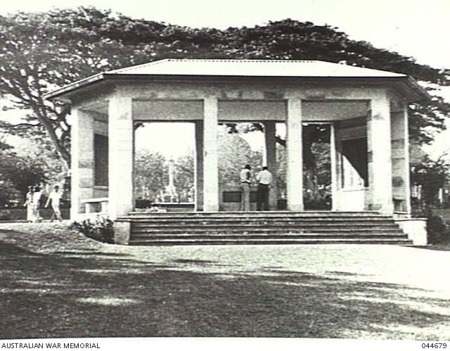 LOOKING INTO THE GROUNDS OF THE AMBON WAR CEMETERY FROM THE MAIN ...