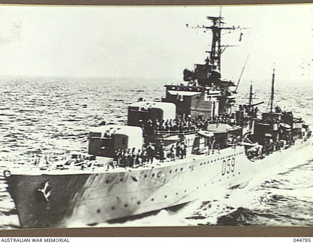 BATTLE CLASS DESTROYER HMAS ANZAC. COMMISSIONED ON 14TH MARCH 1951 ...