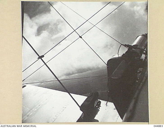 A VICKERS .303 MACHINE GUN AND A WING MOUNTED CAMERA GUN ON A WESTLAND ...