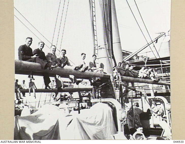 MEMBERS OF A CONTINGENT OF NO 10 SQUADRON RAAF PERSONNEL RELAX ON BOARD ...