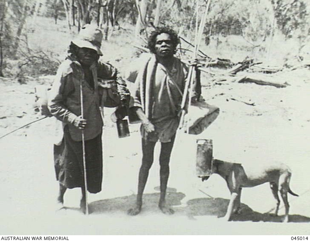 TWO NORTHERN TERRITORY ABORIGINES ON WALKABOUT IN 1941. THE TWO WERE ...