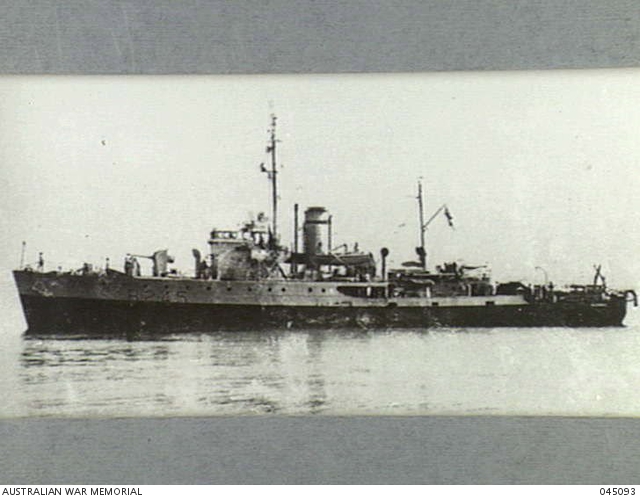 BATHURST CLASS MINESWEEPER/CORVETTE HMAS KALGOORLIE. COMPLETED ON 7 ...