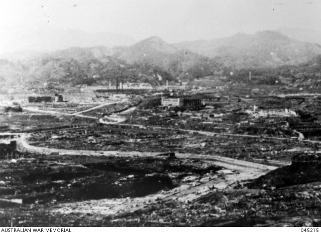 The remains of the Mitsubishi steel factory in the ruins of Nakasaki ...