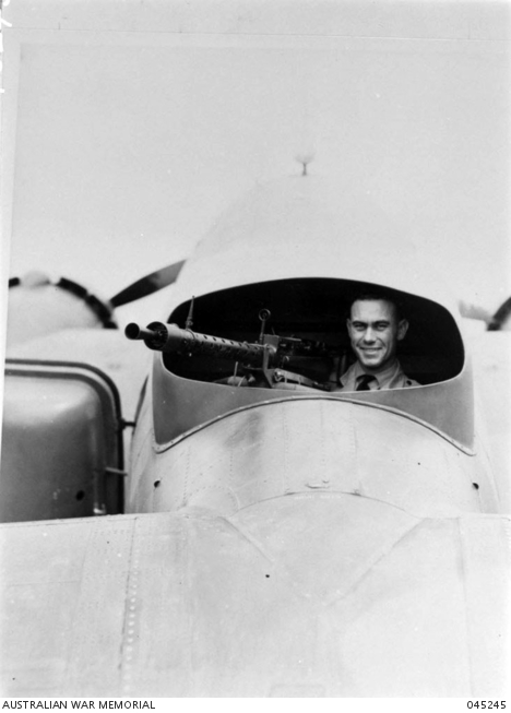 A 'tin can turret' fitted to a Lockheed Hudson aircraft of No 8 ...