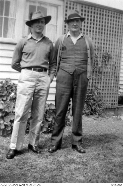 Informal group portrait of NX42085 Private (Pte) Robert Victor (Bob ...