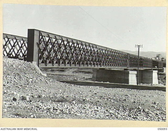 BEIRUT, LEBANON. 1942-12-19. BRIDGE OVER THE BEIRUT RIVER BUILT DURING ...