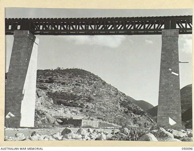 THE LEBANON. 1942-12-19. THE BRIDGE AT NAHR- EL- FIDAR BUILT BY THE ...