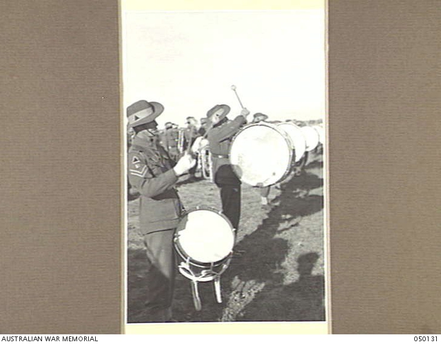 GAZA, PALESTINE. 1942-12-22. A SECTION OF THE MASSED BANDS AT THE ...