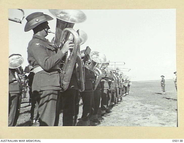 GAZA, PALESTINE. 1942-12-22. A SECTION OF THE MASSED BANDS AT THE ...