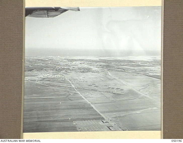 GAZA, PALESTINE. 1942-12-22. AERIAL VIEW OF THE PARADE OF THE WHOLE OF ...