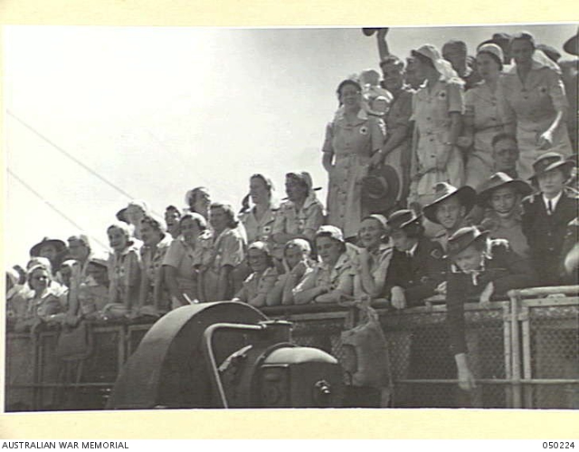 ON BOARD HMT NIEUW AMSTERDAM. 1943-02. RETURN OF THE 9TH AUSTRALIAN ...