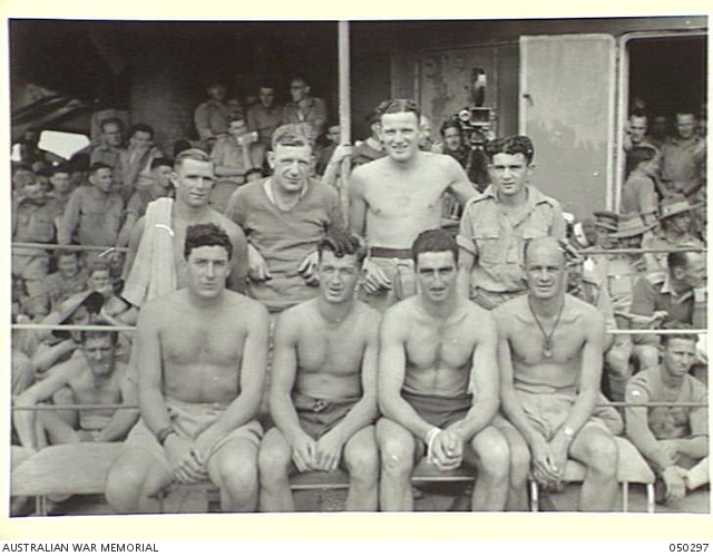 ON BOARD HMT NIEUW AMSTERDAM, AT SEA. 1943-02. RETURN OF 9TH AUSTRALIAN ...