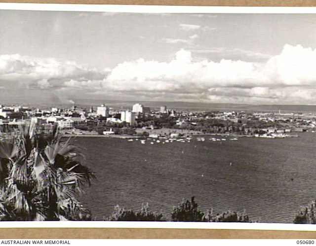 PERTH, AUSTRALIA. 1943-04-10. A VIEW OF PERTH FROM KING'S PARK HEIGHTS ...