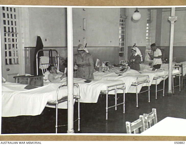 HOBART, TASMANIA. 1943-04-16. SCENE IN ONE OF THE WARDS OF 41 ...