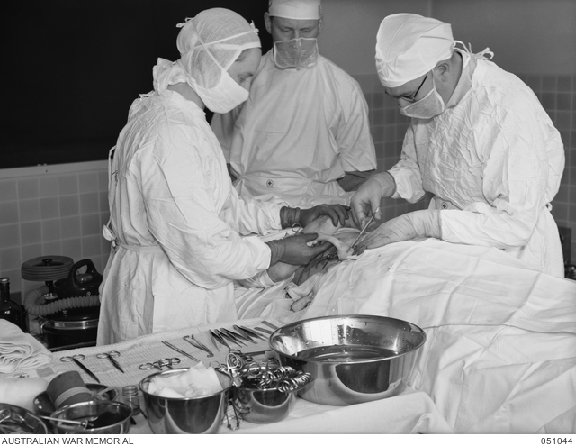 HEIDELBERG, AUSTRALIA. 1943-04-21. MAJOR B.K. RANK, PLASTIC SURGEON OF ...