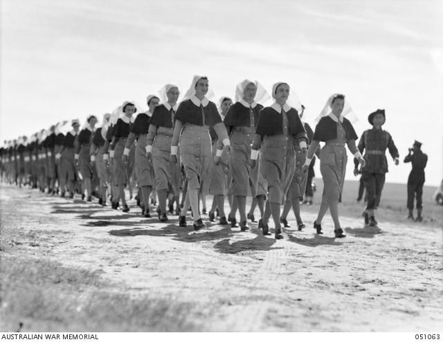 MELBOURNE, AUSTRALIA. 1943-04-25. ANZAC DAY MARCH. ON THE EXTREME LEFT ...