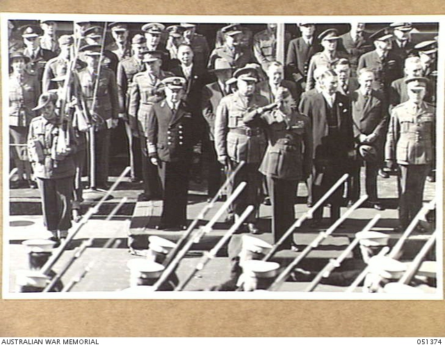 MELBOURNE, VIC. 1943-04-16. MAJOR GENERAL A.A. VANDERGRIFT, COMMANDING ...