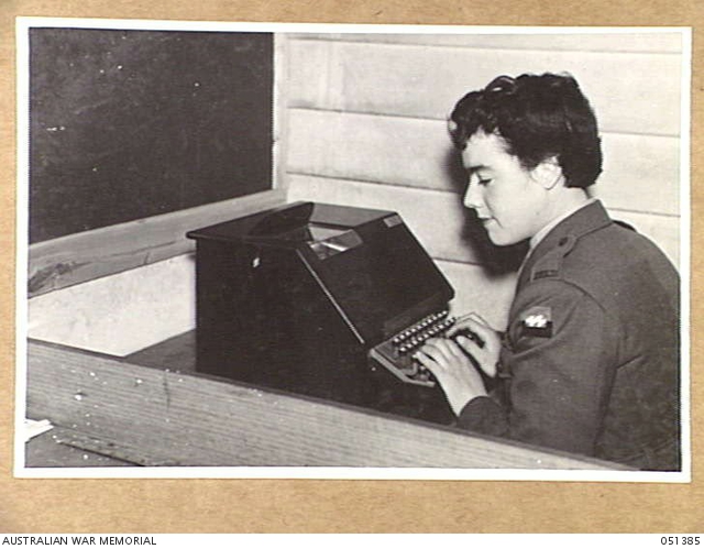 RINGWOOD NORTH, VIC. 1943-05-04. WHEATSTONE TAPE PERFORATOR MACHINE ...