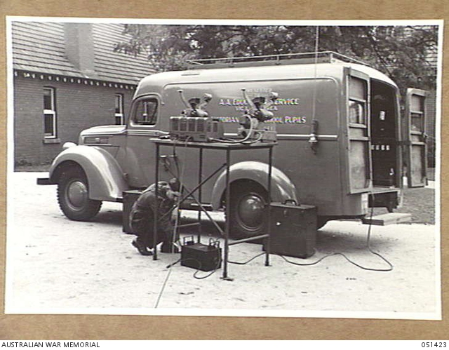 MELBOURNE, VIC. 1943-04-16. READY FOR THE SHOW. THE TWO 16MM SOUND ...