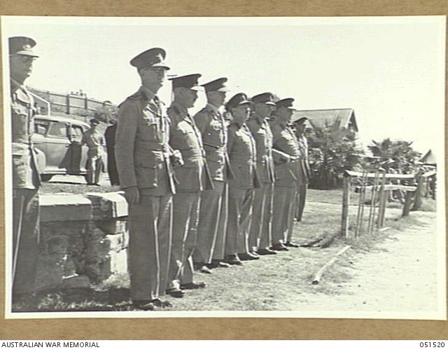 GERALDTON, WA. 1943-04-17. SENIOR ARMY OFFICERS AT THE PARADE OF THE ...