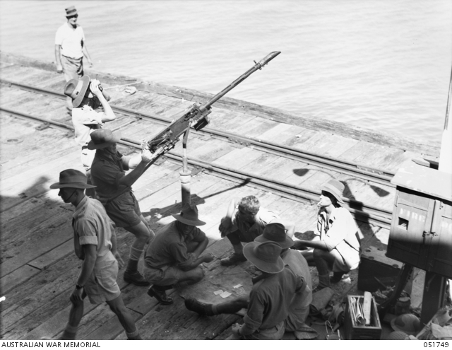 BROOME, AUSTRALIA. 1943-05. PERSONNEL OF THE GARRISON OF BROOME ON DUTY ...