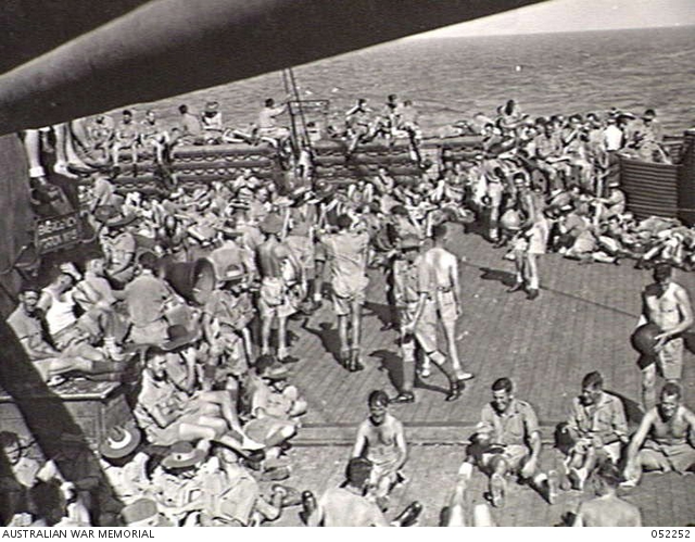 9TH AUSTRALIAN DIVISION TROOPS DOING PHYSICAL TRAINING AND SUN BATHING ...