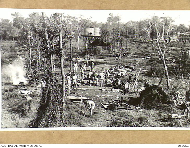 FORTRESS COMMAND, DARWIN, NT. 1943-06-28. GENERAL VIEW OF THE DAMAGED ...