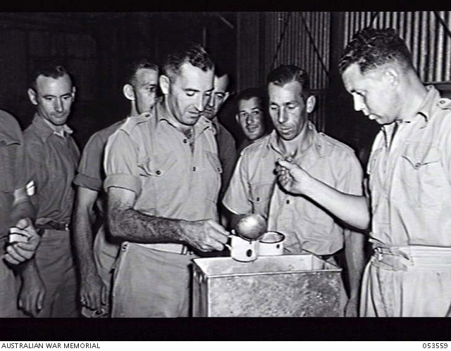 PARAPARAP, NT. 1943-07-08. "500" TOURNAMENT CARD PLAYERS LINE UP FOR ...