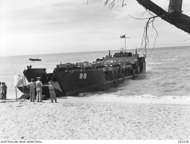 CAIRNS, QLD. 1943-08-08. TRUCKS AND CARRIERS OF THE 9TH AUSTRALIAN ...
