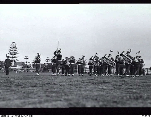 GERALDTON, WA. 1943-08-15. BAND OF THE 54TH BATTALION, COMPETING IN THE ...