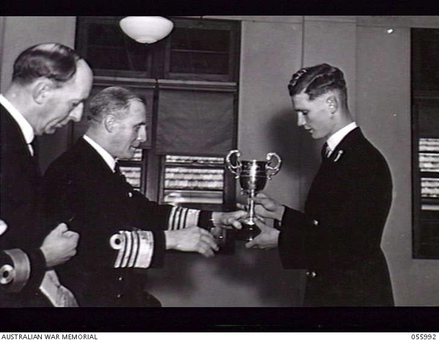 FLINDERS NAVAL DEPOT, VIC. 1943-08-26. ADMIRAL SIR GUY ROYLE KCB, CMG ...