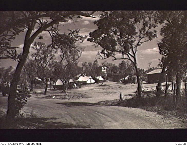 ADELAIDE RIVER, NT. 1943-08-24. VIEW OF THE OFFICERS AND MENS QUARTERS ...