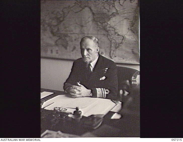MELBOURNE, VIC. 1943-09. VICE-ADMIRAL SIR GUY ROYLE KCB CMG, FIRST ...