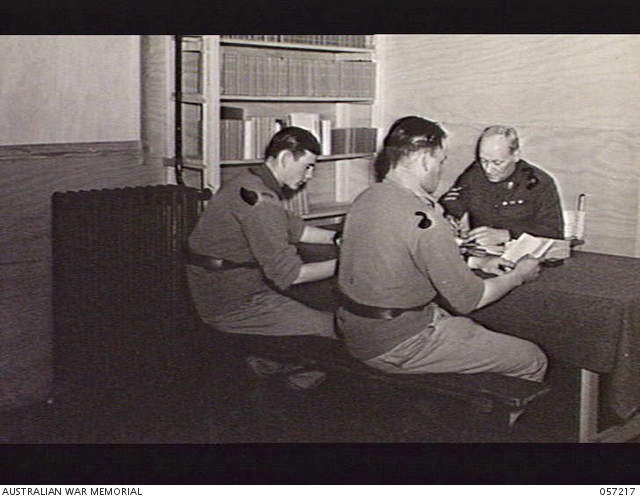 DARLEY, VIC. 1943-09-29. INTERIOR OF THE LIBRARY AT THE CAMP OF THE 2ND ...