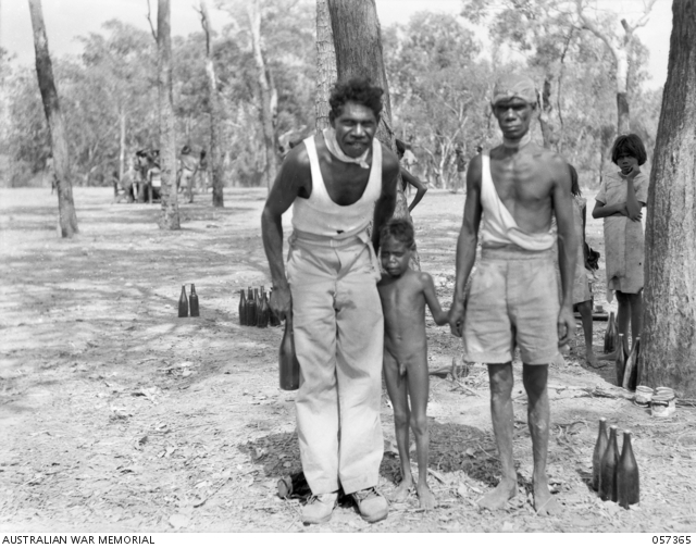 KATHERINE, NT. 1943-09-25. ABORIGINAL FATHER, SON AND GRANDFATHER OF ...