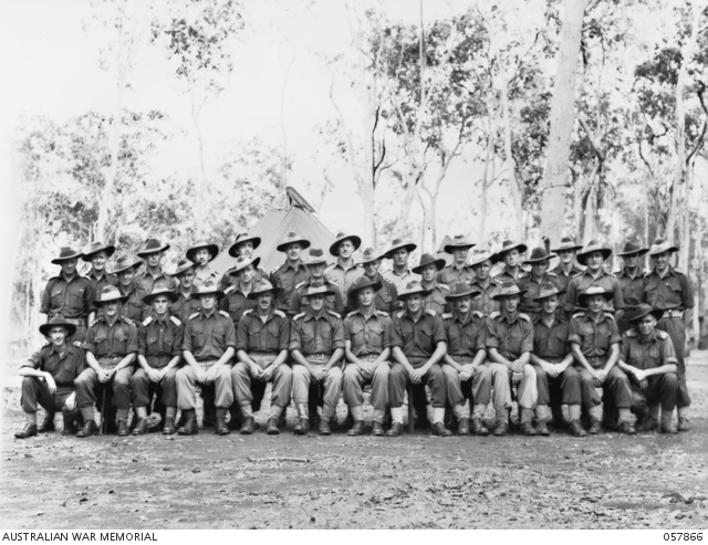 WONDECLA, QLD. 1943-10-07. GROUP PORTRAIT OF OFFICERS OF THE 2/6TH ...