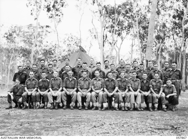 WONDECLA, QLD. 1943-10-07. GROUP PORTRAIT OF OFFICERS OF THE 2/6TH ...