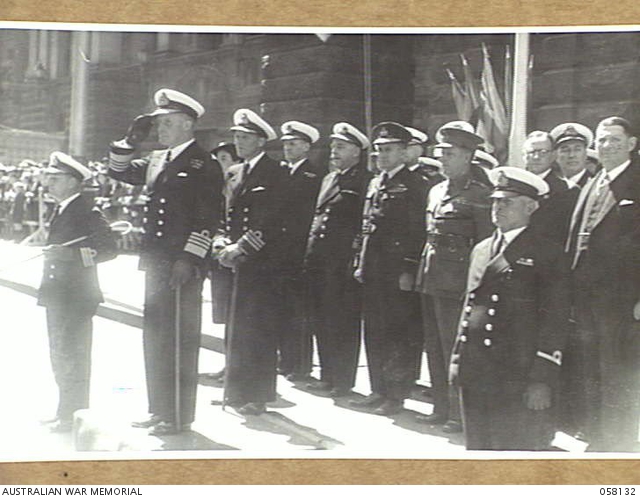 MELBOURNE, VIC. 1943-10-21. ADMIRAL SIR GUY ROYLE, KCB., CMG., ROYAL ...