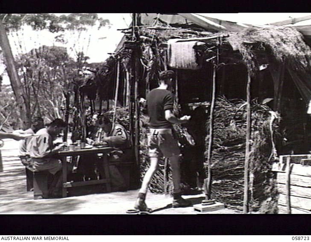 ARDATH AREA, WA. 1943-10-23. EXTERIOR OF THE MESS PARADE OF THE 9TH ...